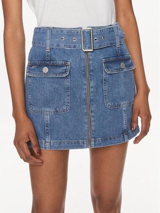 Tommy Jeans Jeansrock DW0DW17668 Blau Regular Fit