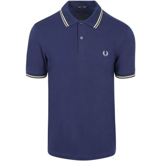 Fred Perry Polo Twin Tipped M3600 Bleu Fonc&eacute; 48A