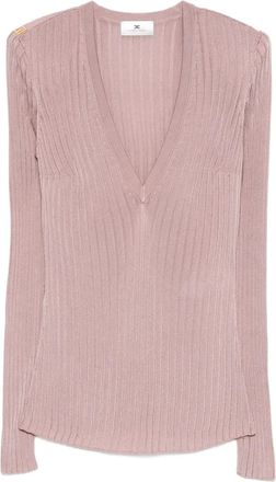 Elisabetta Franchi Oberteil mit V-Ausschnitt - Rosa