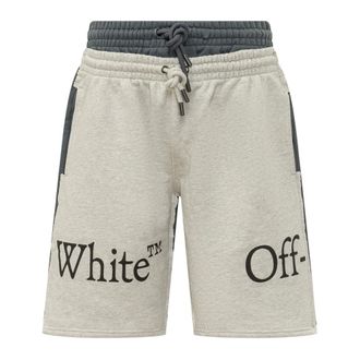 Off-white Homme, Shorts, Gris, Taille: L Short de surv&ecirc;tement Bookish