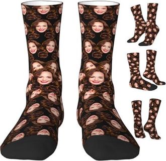 Generic Chaussettes personnalisées avec visages sur eux Photos personnalisées Texte dimages pour hommes et femmes Cadeaux amusants personnalisés