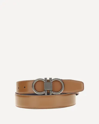 Ferragamo Reversible leather Gancini Belt Male 110