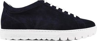 Kiton Homme, Chaussures, Bleu, Taille: 40 1/2 EU Baskets Regular Solid 100% Handmade