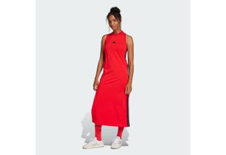 adidas Maxikleid ESSENTIALS 3-STREIFEN LONG RACERBACK KLEID (1-tlg)