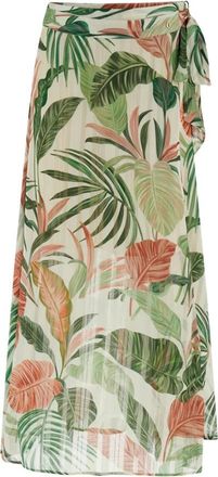 Guess Femme, Jupes, Multicolore, Taille: 38 FR Jupe Longuette &agrave; Imprim&eacute; Floral