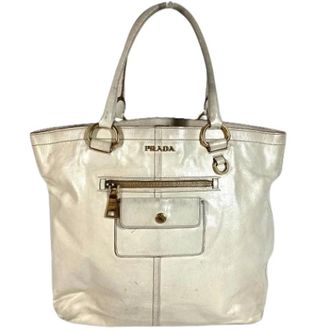 Prada Pre-owned Vintage Tote Bag - Femme - Pre-owned - Beige - Taille: ONE Size