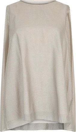 Fabiana Filippi Femme, Tops, Beige, Taille: 46 FR Checked Sleeveless Top