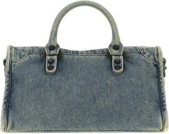 Balenciaga Denim Tote Bag - Blue
