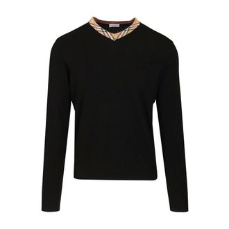 Burberry Homme, Pulls, Noir, Taille: XL Maxim Mrn Wool Tricots