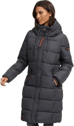 Marikoo Manteau dhiver pour femme avec capuche B941, anthracite, L