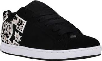 DC Court Graffik Baskets pour Femme Noir/imprim&eacute; Blanc Taille 36 EU, Noir/Blanc, 36 EU