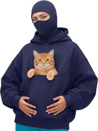 Generic Vestes unisexes pour femme - Double couche - Sweat &agrave; capuche avec fermeture &eacute;clair - Style streetwear d&eacute;contract&eacute; - Avec cordon de serrage r&eacute;glable - 