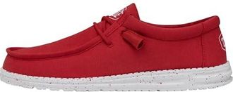 HeyDude Chaussures Rouge Homme Wally Slub Canvas Rouge 41FR