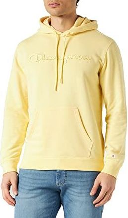 Champion American Classics Big Logo Sweatshirt Capuche, Jaune Pastel, M Homme