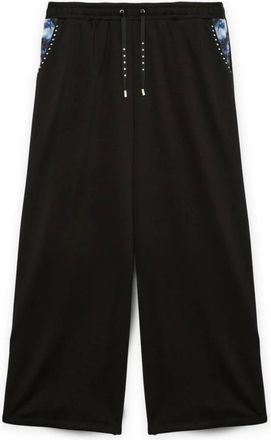 Fiorella Rubino Femme, Pantalons, Noir, Taille: 38 FR Pantalon palazzo en tissu scuba