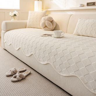 Generic Sofa-Kissen mit geradem R&uuml;cken, einfarbig kariert, Rutschfester, maschinenwaschbarer Bezug, geeignet f&uuml;r alle Jahreszeiten, ideal f&uuml;r das Wohnzimmer W