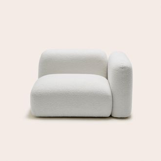Madura Chauffeuse Modulable Accoudoir D Isild Him bouclette ivoire - ECRU