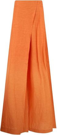 Alberta Ferretti Jupe Longue Large - Femme - Pantalons - Orange - Taille: 44 FR
