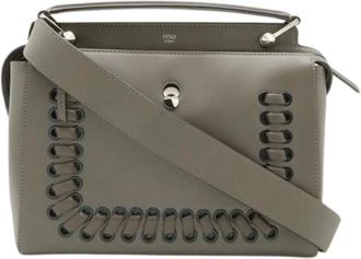 Fendi Sac &agrave; main 2-en-1 en cuir tress&eacute; Pre-owned - Femme - Pre-owned - Gris - Taille: ONE Size