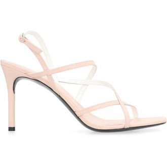 Tory Burch Verstellbare Ledersandalen mit eckiger Zehenpartie - - Shoes - Damen - Rosa - 40 EU