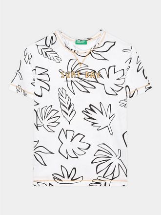 Benetton United Colors Of Benetton T-Shirt 34D3G109I Wei&szlig; Regular Fit