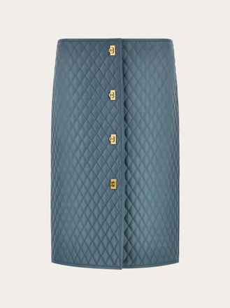 Ferragamo Damen Gesteppter Napparock Gr&uuml;n