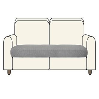 Deconovo 1 Pièce Housse de Canapé, Extensible avec Jacquard, Revêtement de Canapé, Housse Canapé Confortable, Gris Clair, 114x55x20 CM