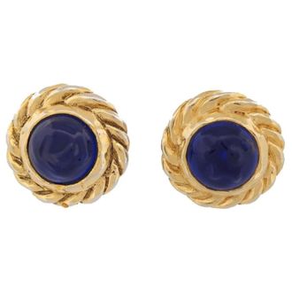 Chanel Ohrringe - VINTAGE CHANEL GRIPOIX 1970 CLIPS PATE DE VERRE GO - Gr. unisize - in Gold - f&uuml;r Damen