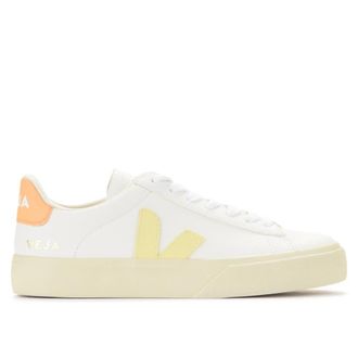 Veja Wei&szlig;e Campo Sneaker mit Pfirsich Details - - Shoes - Damen - Wei&szlig; - 37 EU
