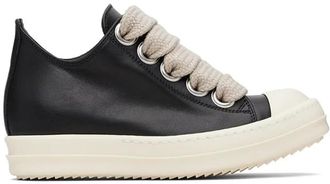 Rick Owens Low-Top Sneaker - JUMBOLACE LOW SNEAKS BLACK/MILK/MILK - Gr. 37 (EU) - in Schwarz - f&uuml;r Damen