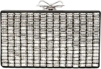 Self Portrait Crystal-embellished Bow-detail Clutch Bag