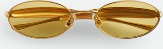 Bottega Veneta Lunettes De Soleil Ovales Sardine - Bottega Veneta