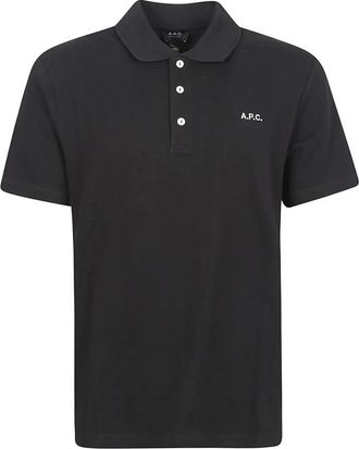 A.P.C. A.p.c., Homme, Tops, Noir, Taille: 2XL Polo Standard