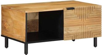 vidaXL Table basse marron 80x50x40 cm bois de manguier massif Vidaxl