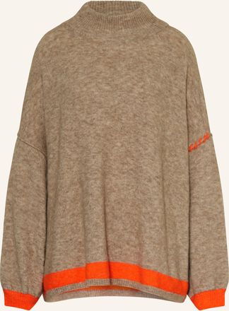 Grace Grace Oversized-Pullover braun