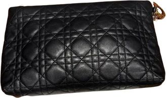 Dior Black Cannage Leather Pouch
