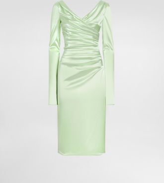 Dolce & Gabbana Stretch Satin Dress - Frau Kleider Multicolor Satin 44