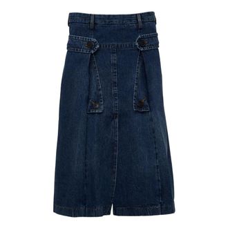 Dries Van Noten Draped Denim Midi Skirt - - Skirts - Damen - Blau - 3XS