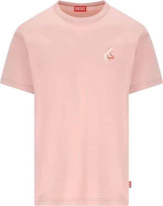 Diesel Homme, Tops, Rose, Taille: XL T-Norm V4 T-Shirt