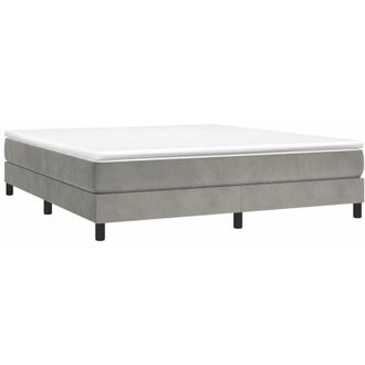 vidaXL Sommier &agrave; lattes de lit Gris clair 180x200 cm Velours