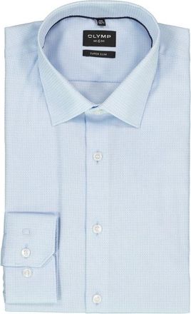 Olymp Herren Hemd blau Baumwoll-Stretch