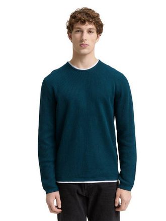Tom Tailor Strickpullover mit 2-in-1 Ausschnitt