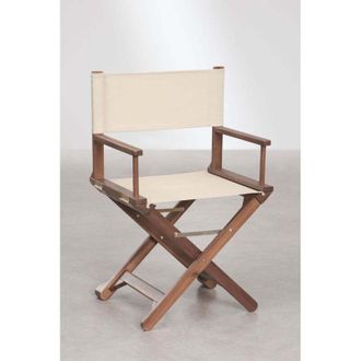 Sklum Chaise de r&eacute;alisateur pliante en bois dacacia Ridley SKLUM Tapioca Beige