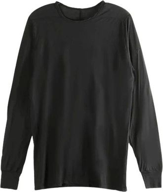 Rick Owens Homme, Tops, Noir, Taille: XL Level Long Sleeve T-Shirt