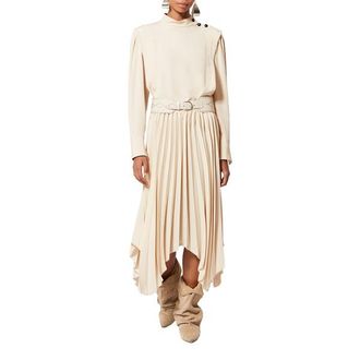Isabel Marant Jupe longue pliss&eacute;e Felixa en cr&ecirc;pe fluide