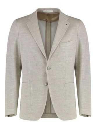 Tagliatore Einreihige Jacke mit zwei Kn&ouml;pfen - Nude