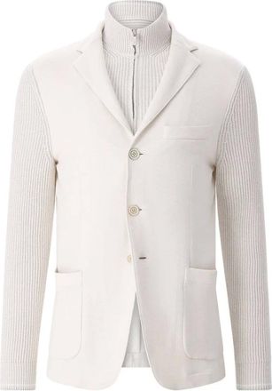 Eleventy Homme, Vestes, Beige, Taille: S Blazer en coton et lin
