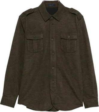 Sease Sease, Homme, Vestes, Vert, Taille: M Veste chemise en laine m&eacute;lang&eacute;e
