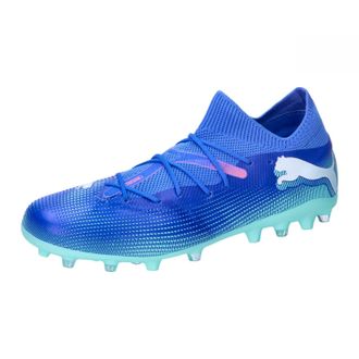 Puma Unisex Adults Future 7 Match MG Soccer Shoe, BLUEMAZING-PUMA White-Electric Peppermint, 42.5 EU