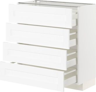 IKEA METOD / MAXIMERA Unterschr., 4 Fronten/4 Schubladen